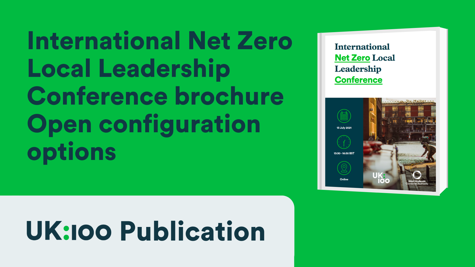 International Net Zero Local Leadership Conference brochure | UK100